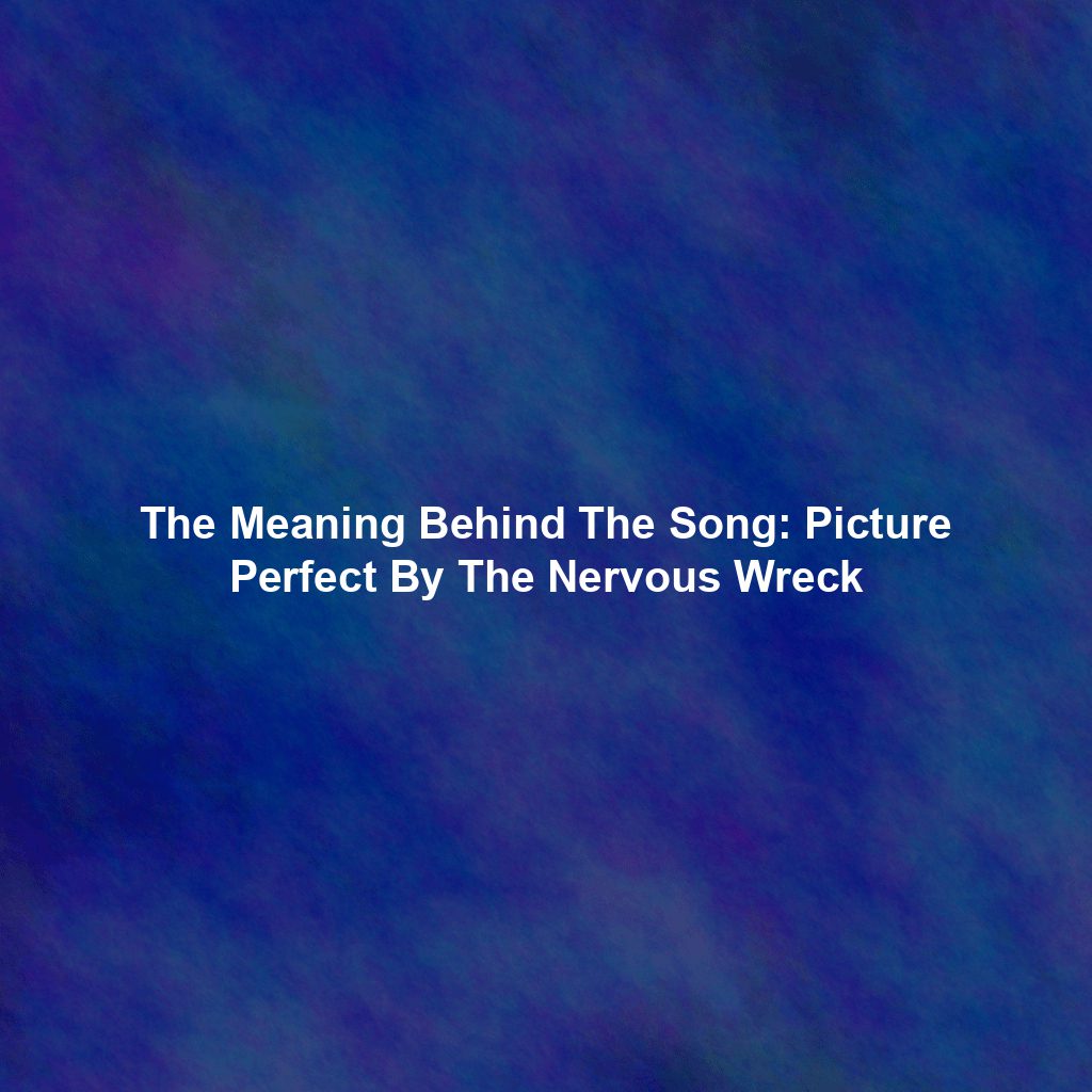 The Meaning Behind The Song: Picture Perfect By The Nervous Wreck ...